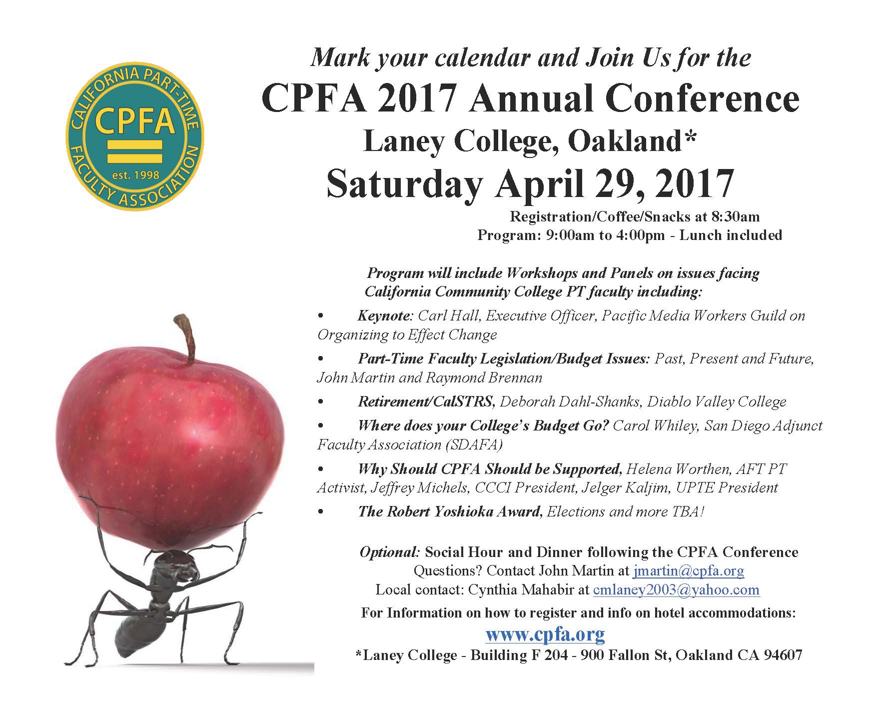 CPFA 2017 Annual Conference | Peralta Federation of Teachers