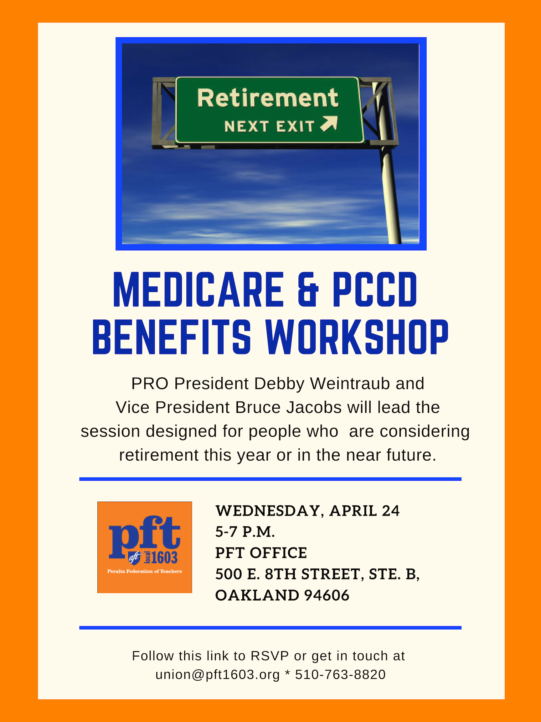 Medicare and PCCD Benefits Workshop | Peralta Federation of Teachers